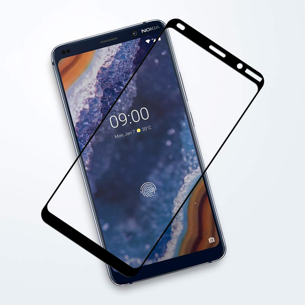 Full Tempered Glass Screen Protector for Nokia 9 PureView (Black)